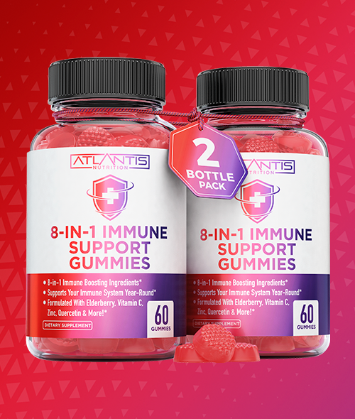 8-In-1 Immune Support Gummies With Elderberry 2-Pack (120 Gummies ...
